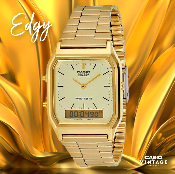 Relojes Casio Digitales y Análogos - Casio Edgy AQ-230GA-9DMQ - ICONS MOOD